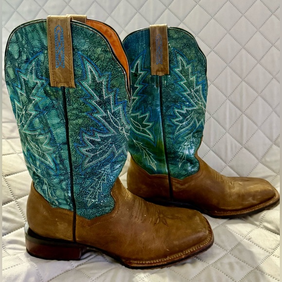 Dan Post | Shoes | Dan Post Blue And Brown Western Boots | Poshmark